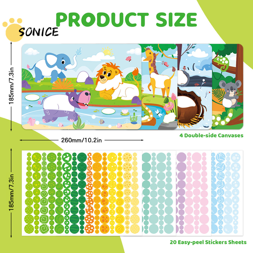 Coloring Dot Sticker Art Kit for Girls DIY Activity Craft Kit ...
