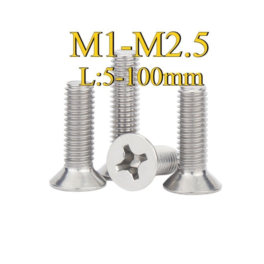 304 Stainless Steel Phillips Countersunk Bolt Flat Head Screw/M1/M1.2 ...
