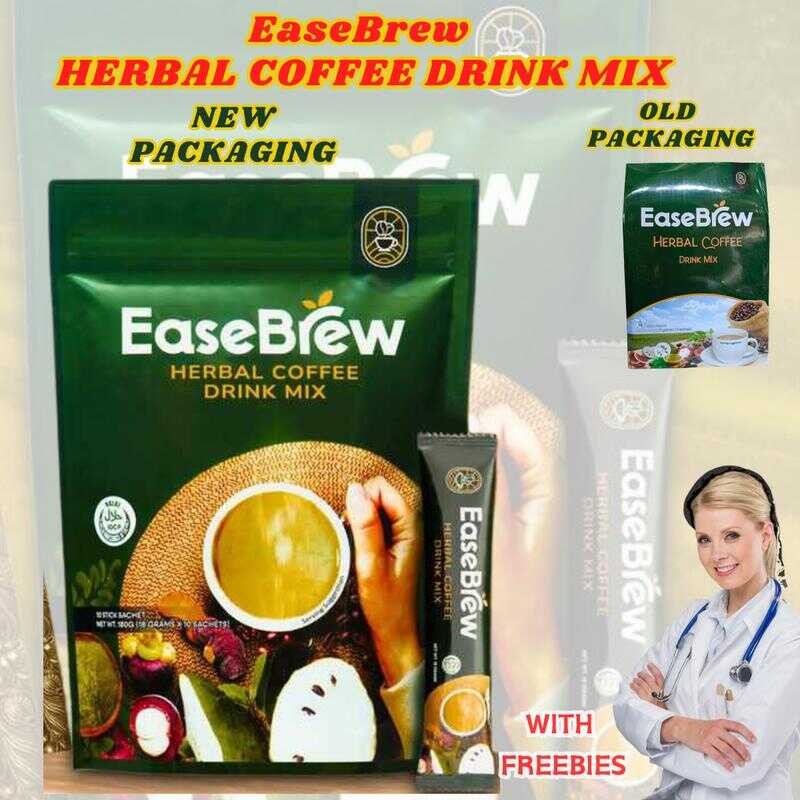 1 Box EASEBREW Coffee (10Sachet) + Freebie & Natural Beverage Gifts 8de ...