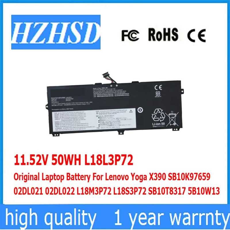 11.52V E6 50Wh L18l3p72 Original Laptop Battery For Lenovo Yoga X390 ...