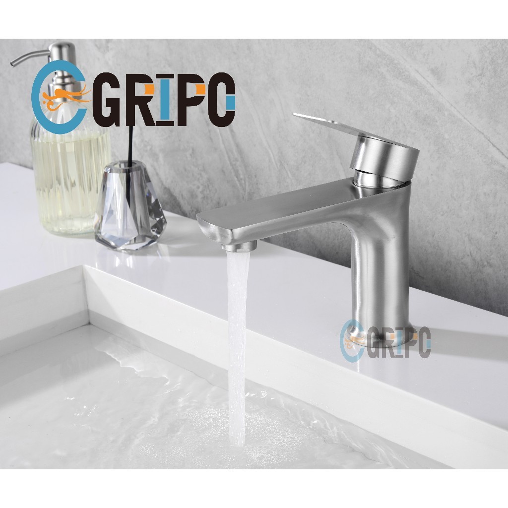 GRIPO High End Flat Big 304 Matte lavatory basin faucet hot and cold ...