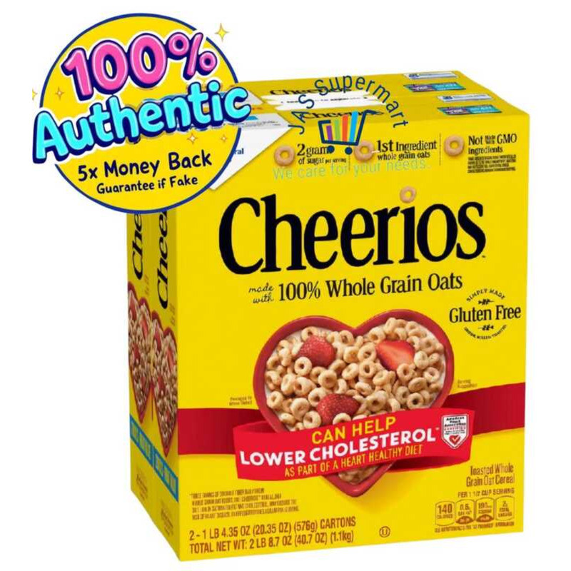General Mills Cheerios Gluten Free Toasted Whole Grain Oat Cereal 576G ...