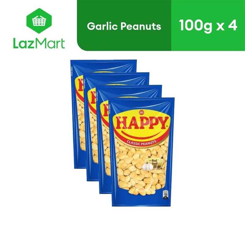 Happy Peanuts Garlic 100G X 3 445 3D6 B73 | Shopee Philippines