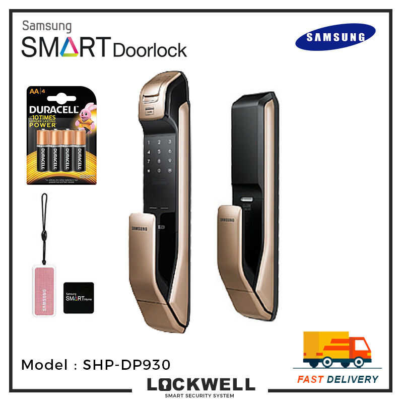 Samsung Shp-Dp930 Push And Pull Smart Digital Door Lock Finger Print Ab8 | Shopee Philippines