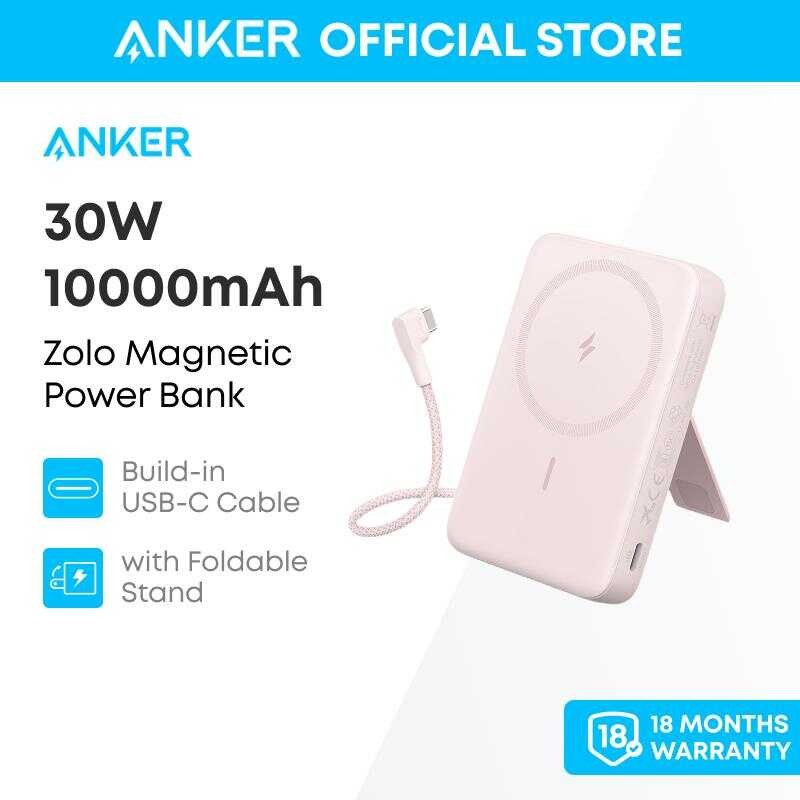 Anker Zolo 10000Mah 30W Magnetic Power Bank With USB C Cable Phone Accessory 7Bc | Shopee ...