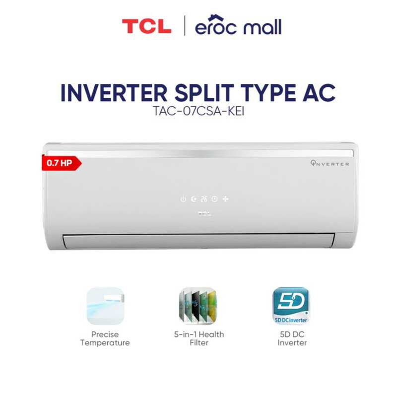 TCL 0.7Hp Inverter Aircon Split-Type Air Conditioner Tac-07Csa/Kei C87 ...