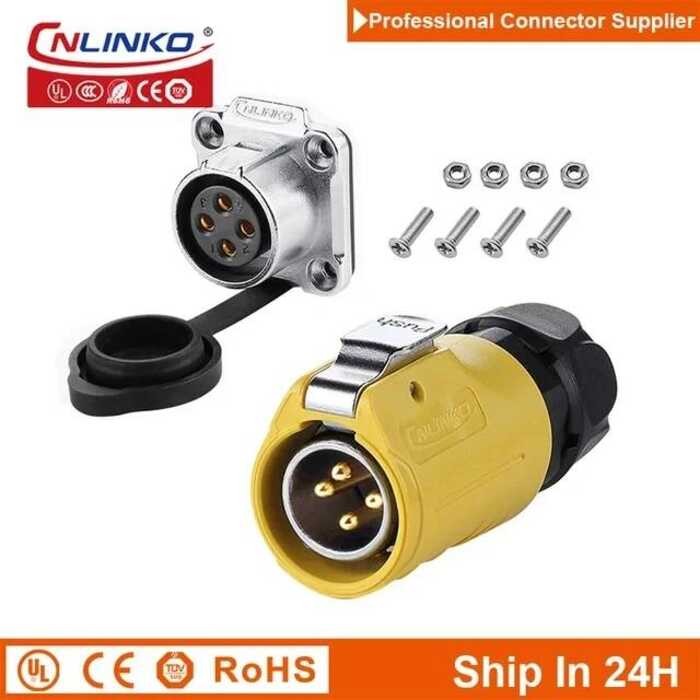 Lp20 Cnlinko Waterproof M20 4Ab Industrial Circular Cable Power ...