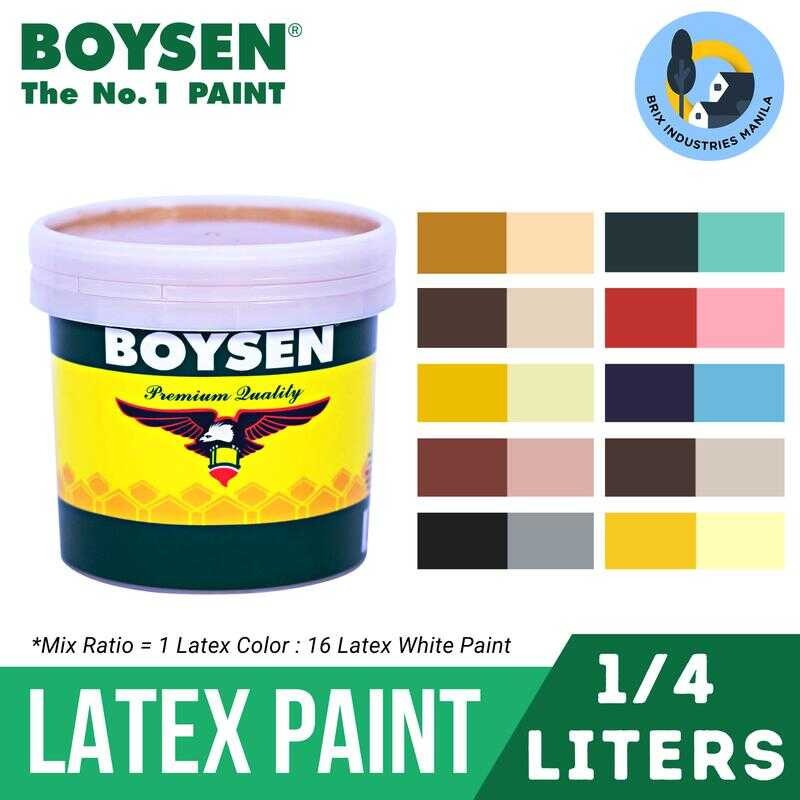 Boysen Paint Latex Color Full Tone 1/4L Thalo Blue Green Lampblack ...