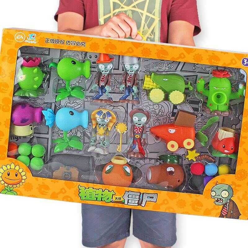 42 Plants Vs. Zombies Toy 2 Soft Rubber Full Set DJI Corpse Catapult ...