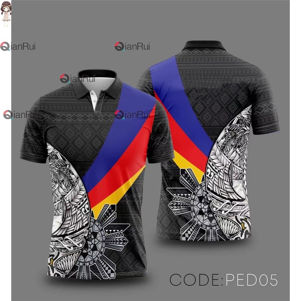 Philippine Local Ethnic Style Unisex Polo Shirt (free DIY Design ...