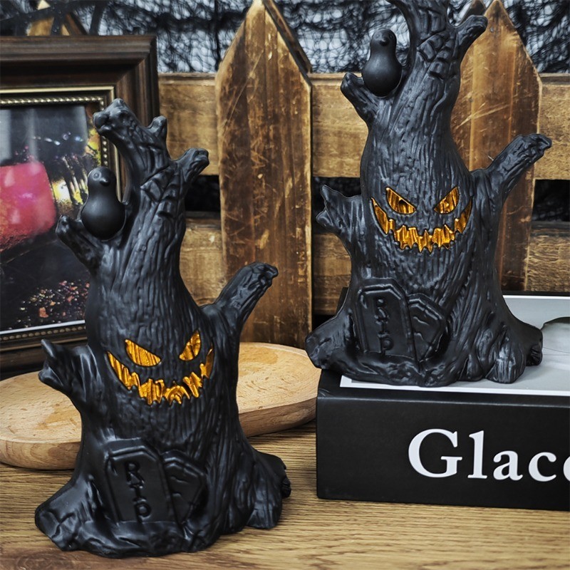 Horrible Ghost Tree Shape Plastic LED Light - Halloween Tree Demon ...