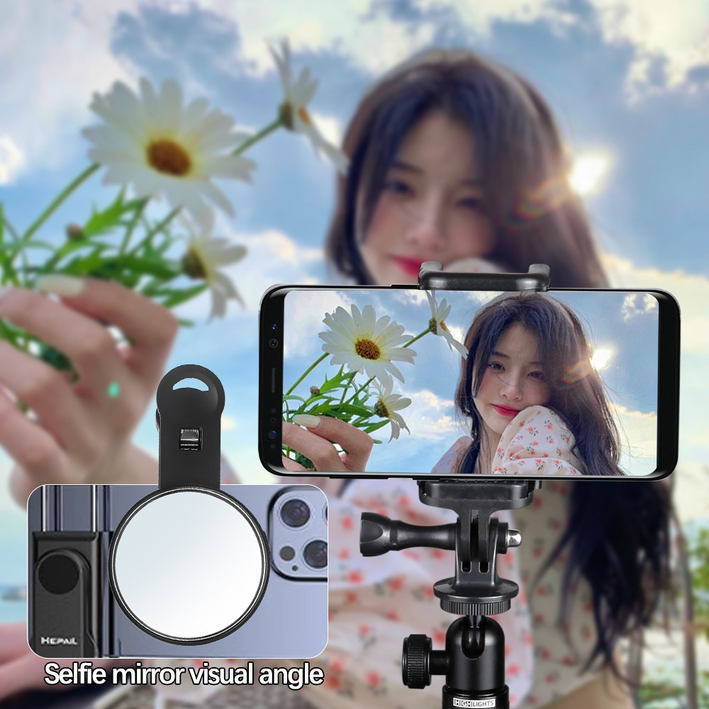 Practical Smartphone Clip Type Auxiliary Selfie Mirror with Storage Bag ...