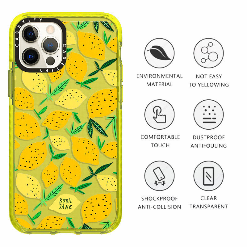 CASETiFY【INS Creative Lemon】Shockproof Phone Case For iPhone 15 15Plus ...