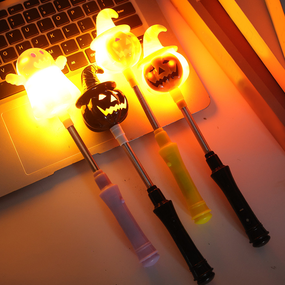 Halloween Glow Stick Pumpkin Ghost Handheld Kids LED Toys Halloween ...