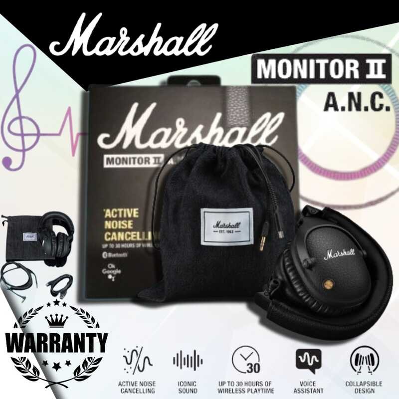Monitor Marshall II ANC Headphone Over-Ear Wireless Headset Plug-In ...