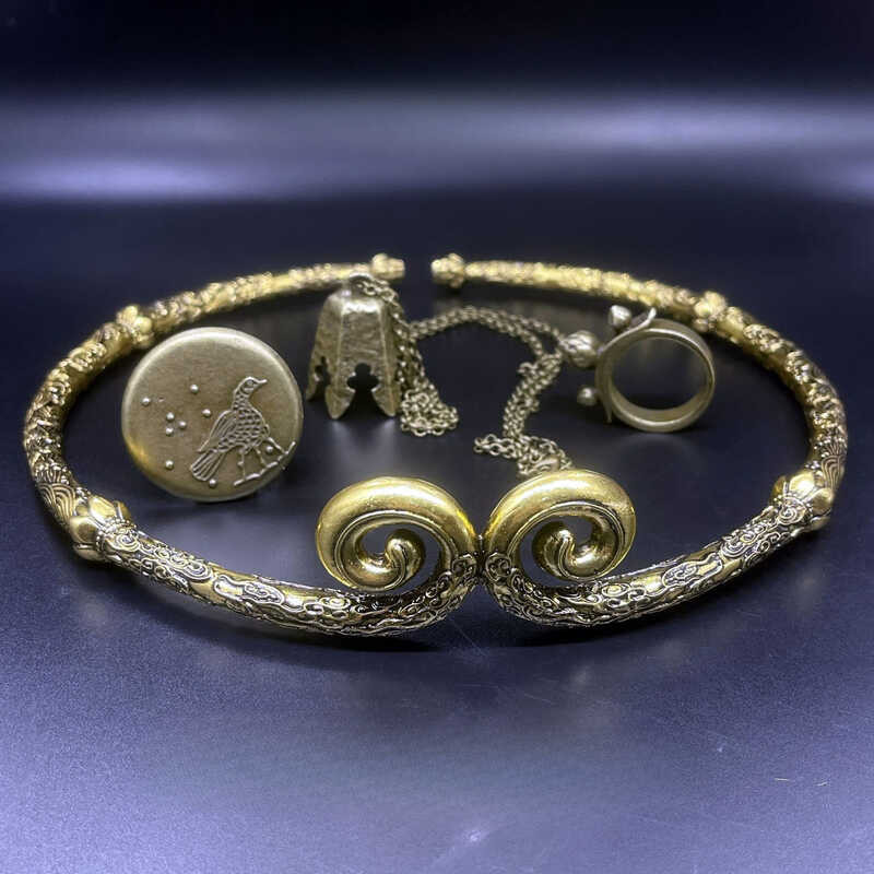 Black Legendary Wukong Monkey King Hoop Ring Necklace Badge Game Action ...