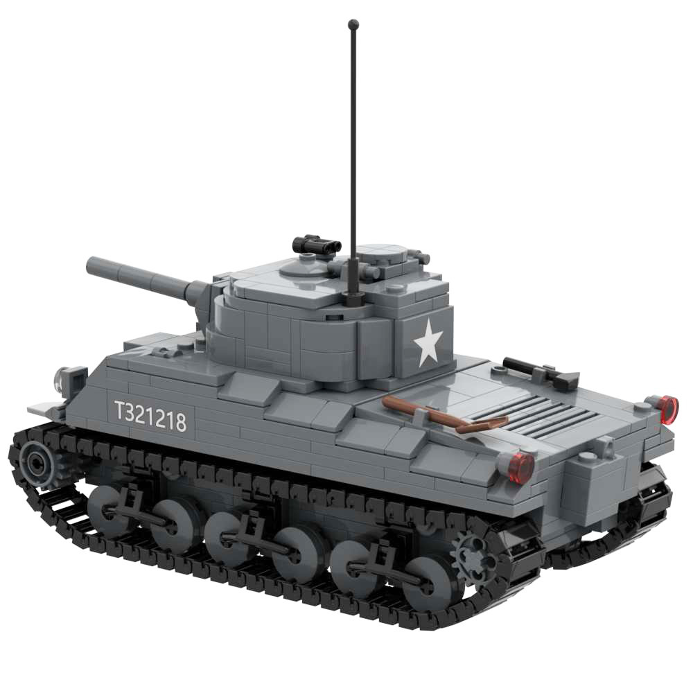 Ww2 Brick Toy M4a2 Sherman Medium Tank US Marines Building Block Set ...