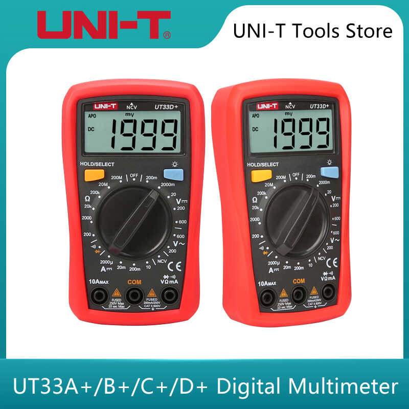 Uni-T Ut33a Ut33b Ut33c Ut33d + Digital Multimeter Voltage Current Resistance Ohm Capacitance ...