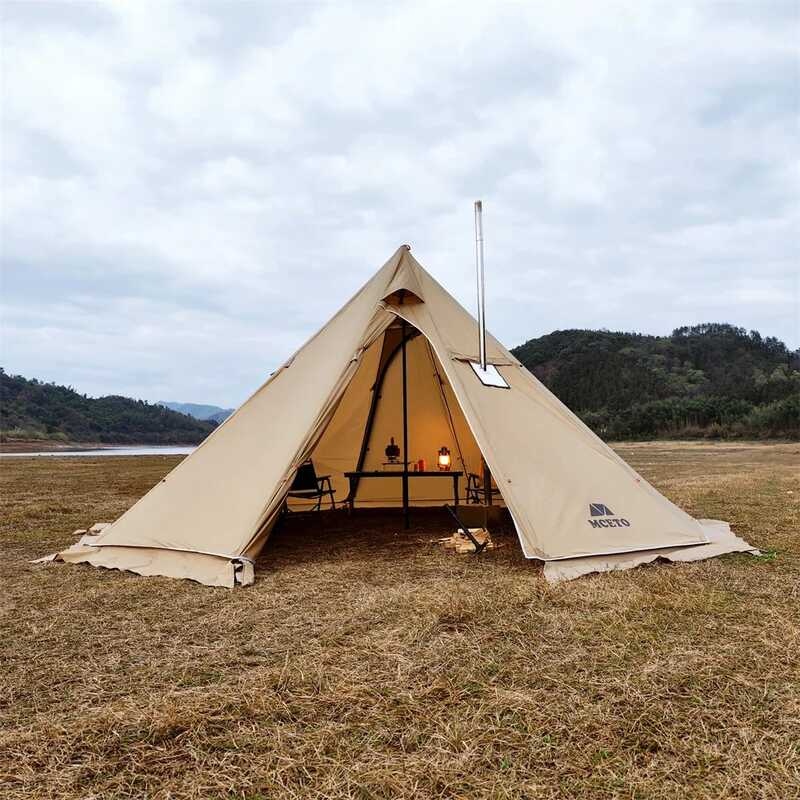 Tipi 500Pro Hot Tent With Fire Retardant Stove Jack 5~8 Person Teepee ...