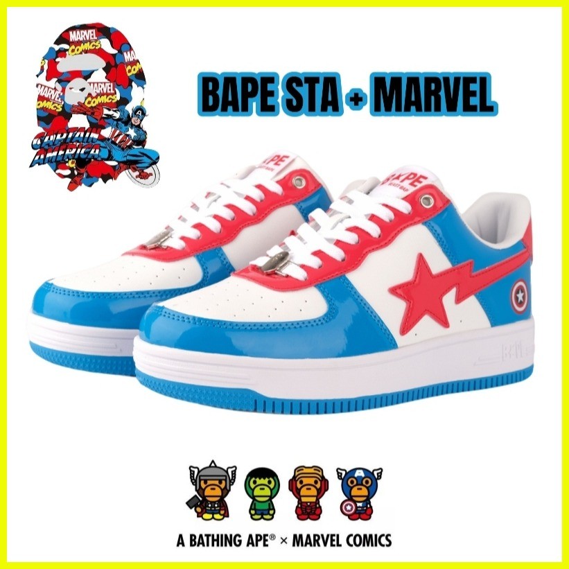Bape Star MARVEL Hello Kitty Low Cut Sports Men Women Running Sports ...