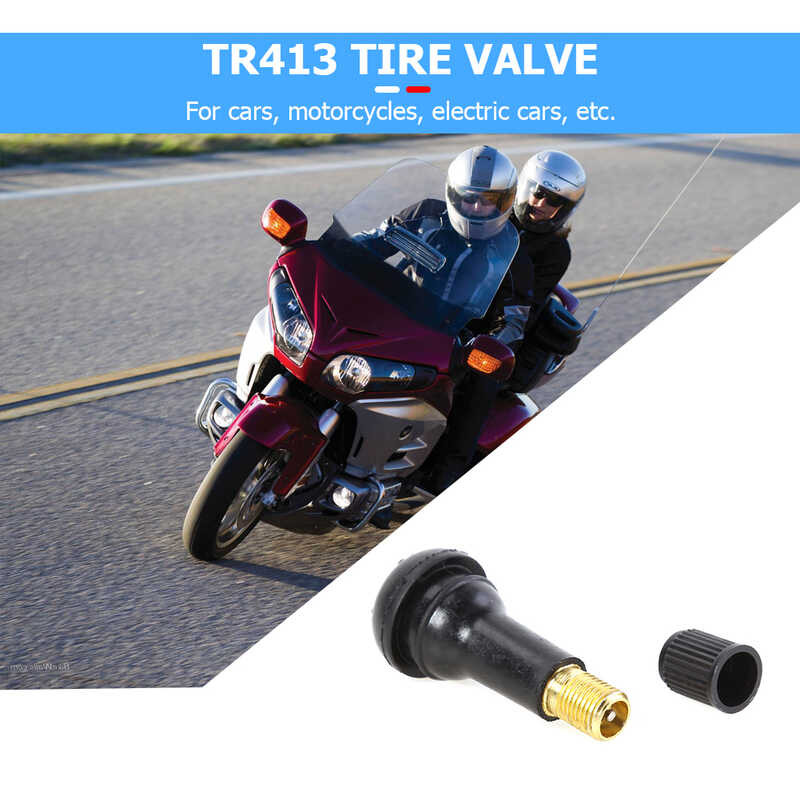 ZXH 100Pcs Tr-412/413/414 Snap In Shorty Black Rubber Vae Stems Tr413 Tubeless Tire Vaes ...
