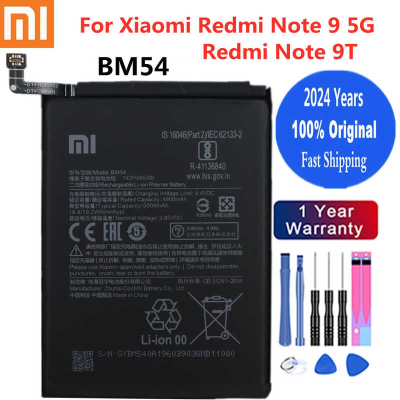 2024 Year 100% Original BM54 For Xiaomi redmi note 9 5G / Note 9T MTK ...