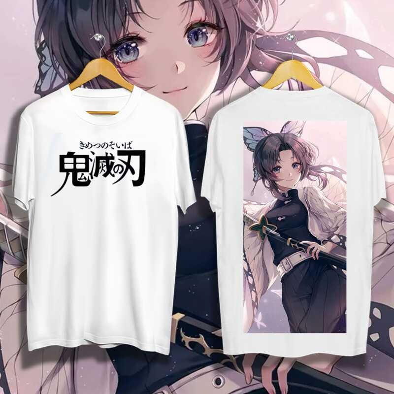 Slayer Demon Anime T-Shirt Unisex Fashion Round Neck Tee-Kochou Shinobu ...