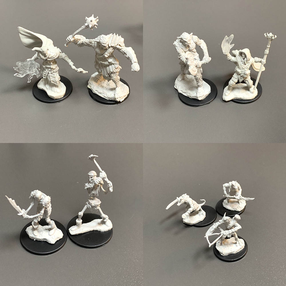 Set Board Game Dwarf Barbarian Bugbears Elf Wizard Fighter Dragons ...