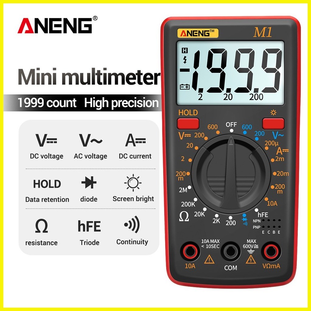 LOCAL SHIP】ANENG M1 Digital Multimeter Esr Meter Multimetro Tester True ...