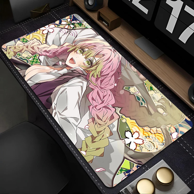 Pink Sakura Mouse Pad PC Japan Anime Demon Slayer Mousepad Large Laptop ...
