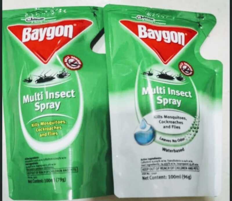 BAYGON MULTI SPRAY Kerosene, WATERBASED 100Ml POUCH Mosquitoes, Roach ...