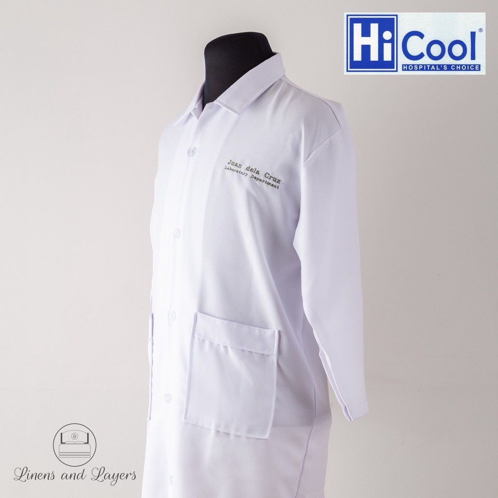 Hi Cool White Unisex Personalized Laboratory Coat / Lab Gown / Lab Coat ...