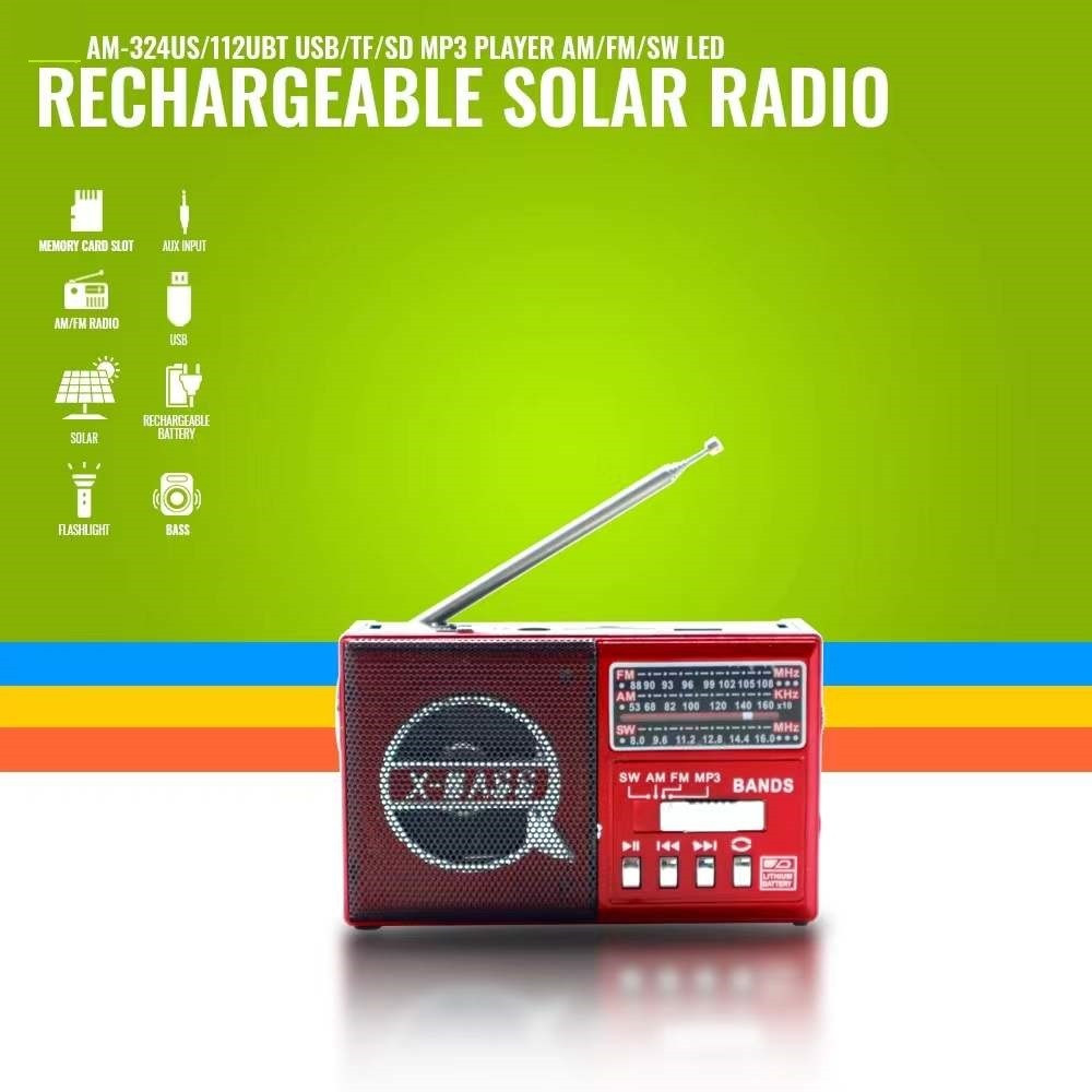 PinSan AM-324 AM/FM/SW 3 Band Bluetooth Radio With USB/TF Card MP3 ...