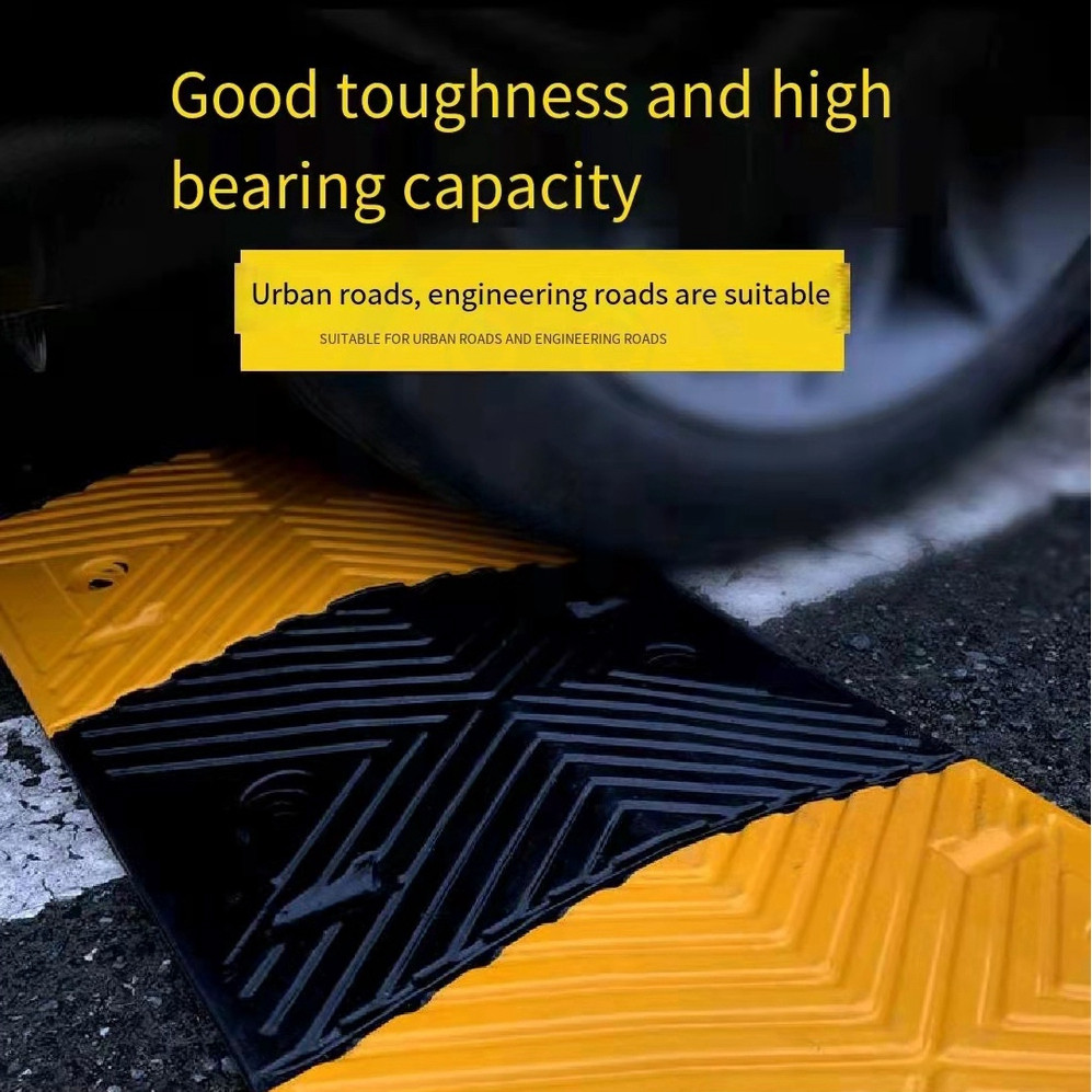 【COD】Hump rubber deceleration belt ramp deceleration plate car slope ...