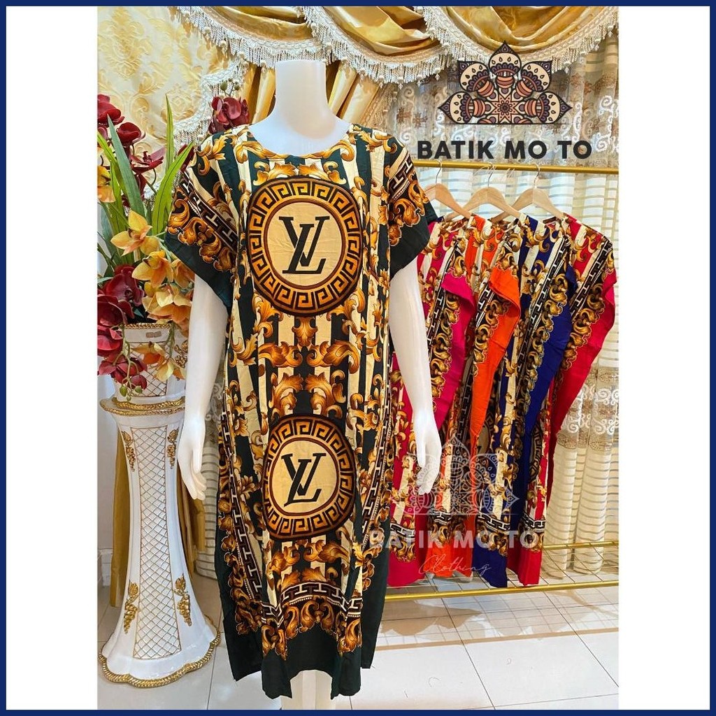 BATIKMOTO LV Pillar Elegant Kaftan Batik Daster Dress Indonesia ...
