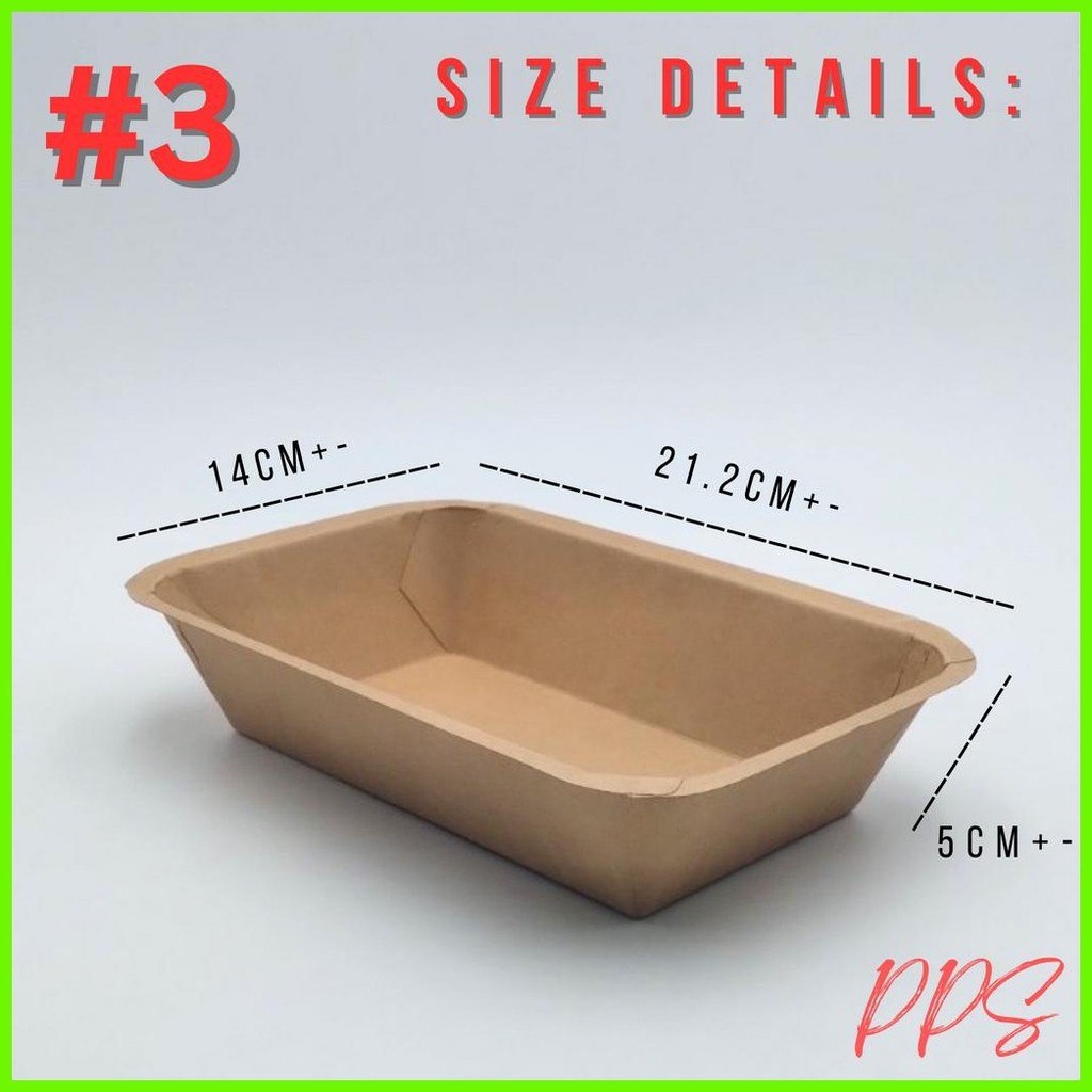 Kraft Rectangle Paper Plate-20pcs | Shopee Philippines