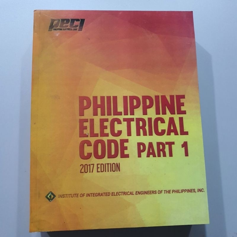PHILIPPINE ELECTRICAL CODE (part1 2017 edition) | Shopee Philippines
