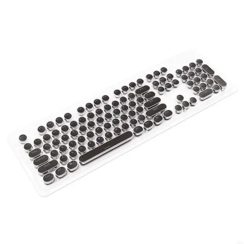 Retro Mechanical Keyboard Dot Typewriter Wireless 87/104Keys Blue ...