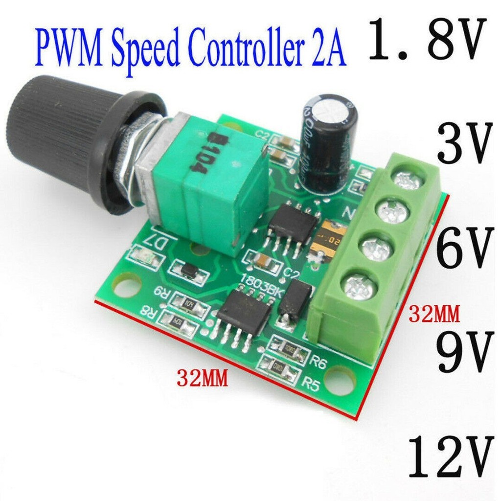 Ready Stock DC Motor 1.8V 3V 5V 6V 12V for PWM Speed Controller Potentiometer Knob Switch Kit ...