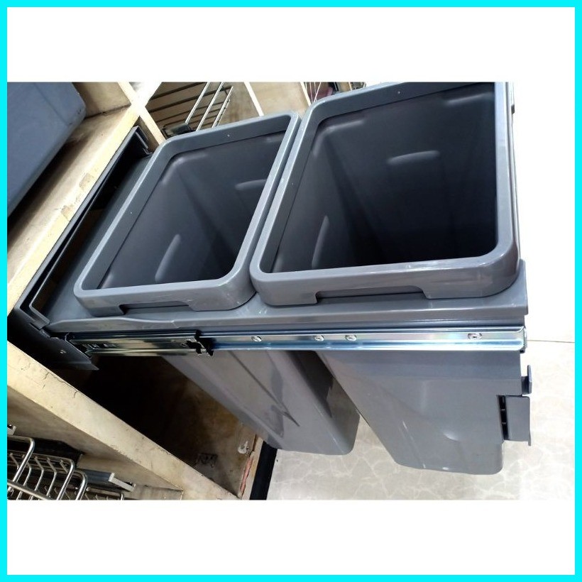 Double Pull Out Trash Bin | Pull Out Double Trash Can | Shopee Philippines