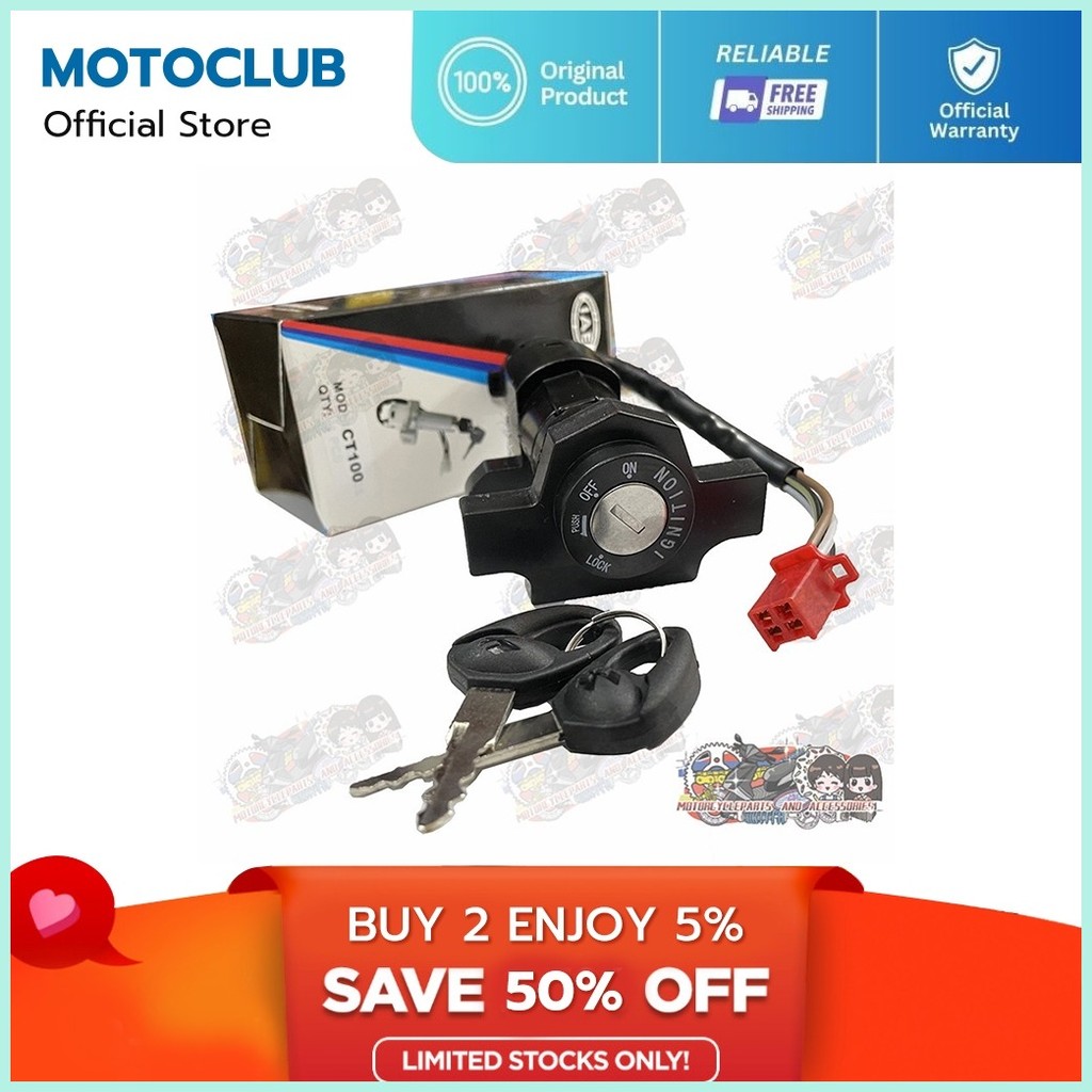 【COD】Motorcycle Ignition Main Switch CT100/BAJAJ (4 WIRE) | Shopee ...