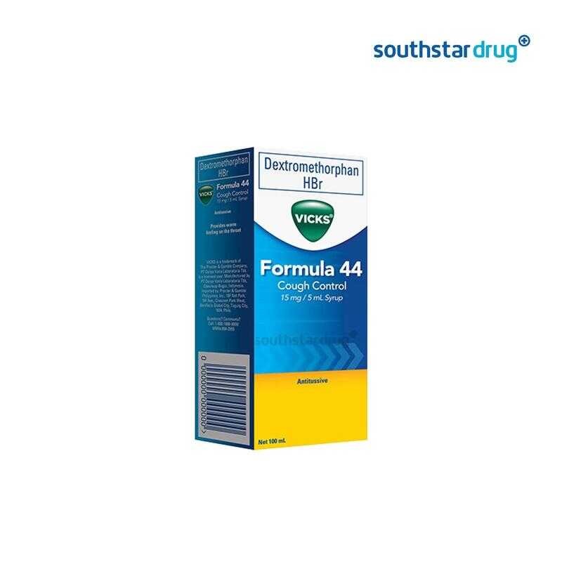 Vicks Formula 44 15 Mg / 5 Ml 100 Syrup | Shopee Philippines