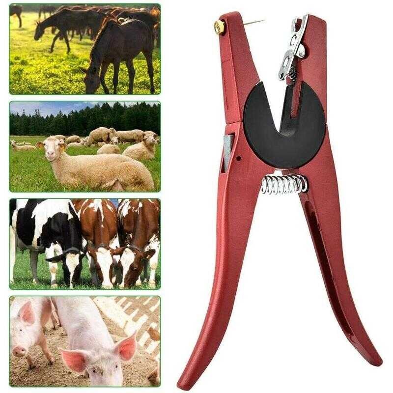 Livestock Ear Tag Plier, Animal Install Tool 90 Degrees Applicator ...