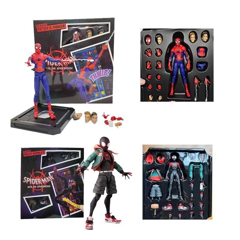 Sa Spiderverse SV ACTION SpiderMan Miles Morales Figure SHF Spider man ...