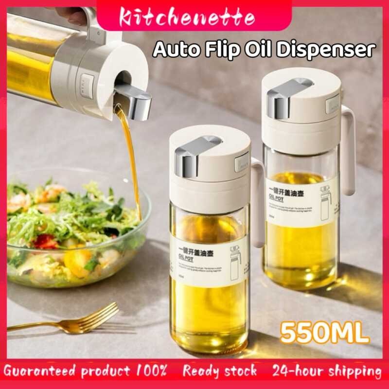 Kitchenette Flip 550 ml Auto Lid Dispenser Soy Sauce Vinegar Bottle ...