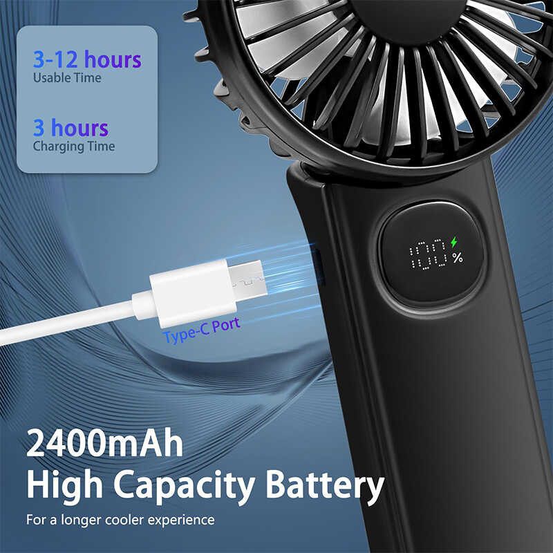 Portable Mini Personal Handheld 5 Speed Fan Para Sa Office Outdoor ...