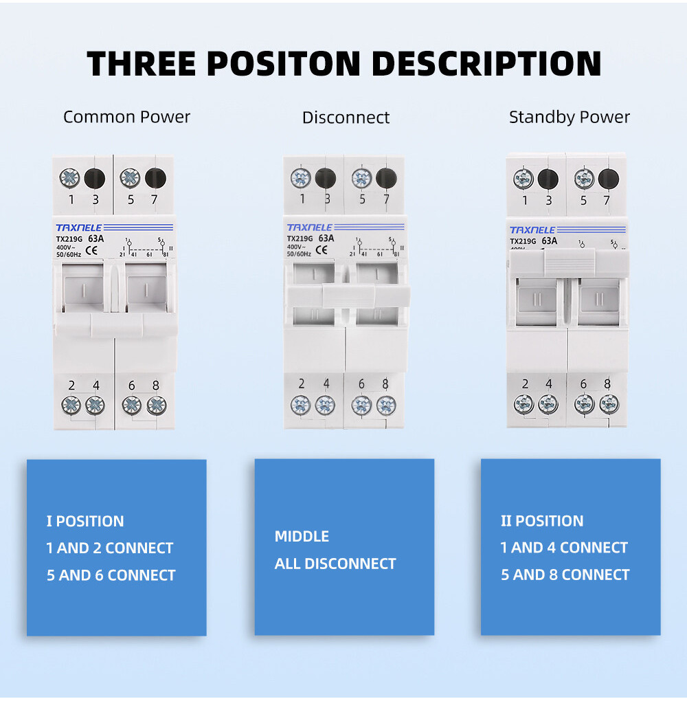 MTS Dual Power Manual Transfer Switch Interlock Circuit Breaker 2P 40A ...