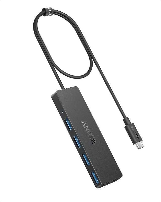 4-Port 3.0 Anker Hub, Ultra-Slim Data USB Hub Na May 2 Ft Extended ...