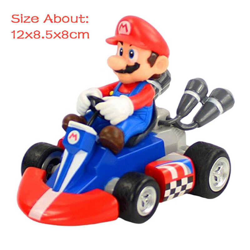 3 Super Mario Pull Back Car Green Yoshi Donkey Kong Bowser Luigi Toad ...