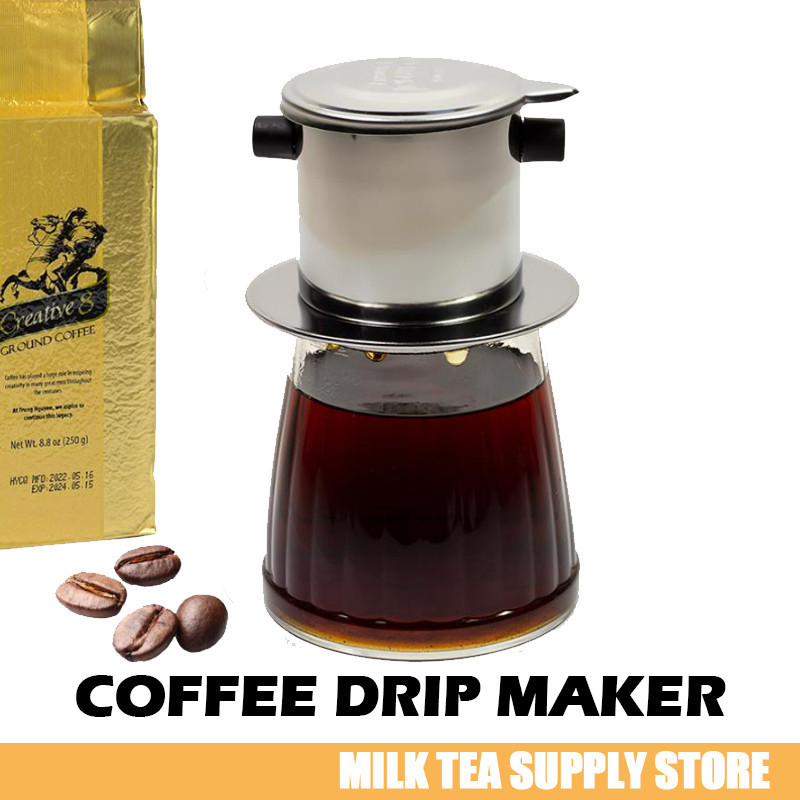 Vietnamese Coffee Filter Set Coffee Maker Pot Stainless Steel Coffee ...